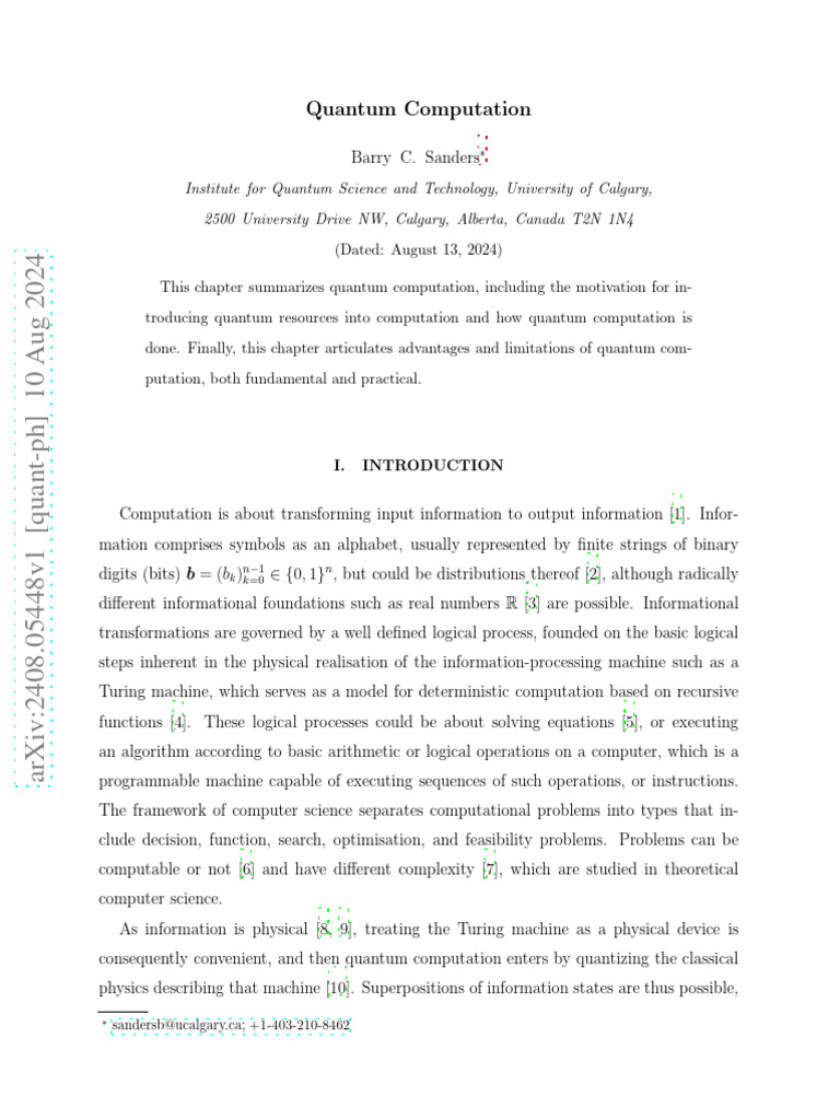 Quantum Computation | PDF | Computational Complexity Theory | Boolean ... Quantum Computation | PDF | Computational Complexity Theory | Boolean ...