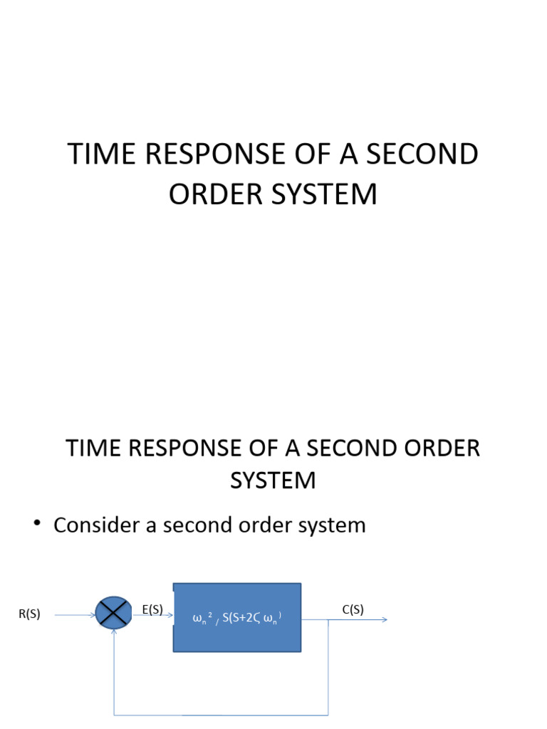 Time Response of a Second Order System [Autosaved] | PDF | Damping ...