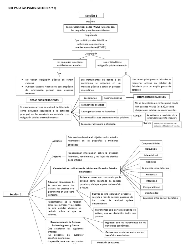 Mapa Seccion 1 y 2 de Las Niif para Las Pymes | PDF | normas ...
