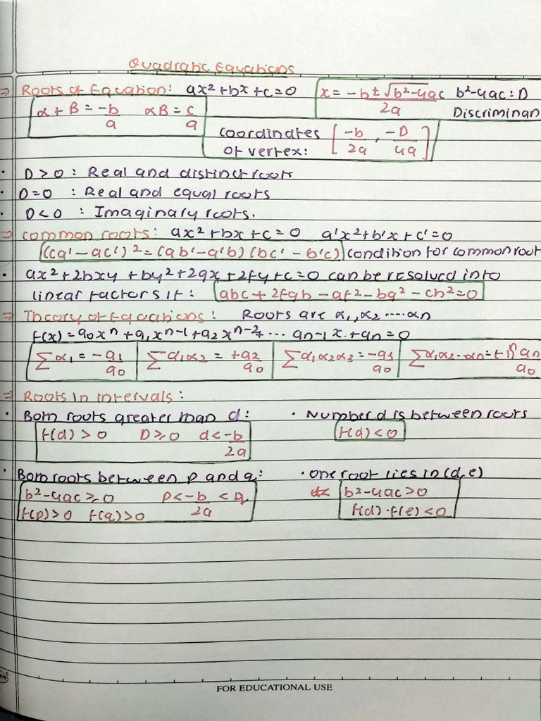 Maths Notes | PDF