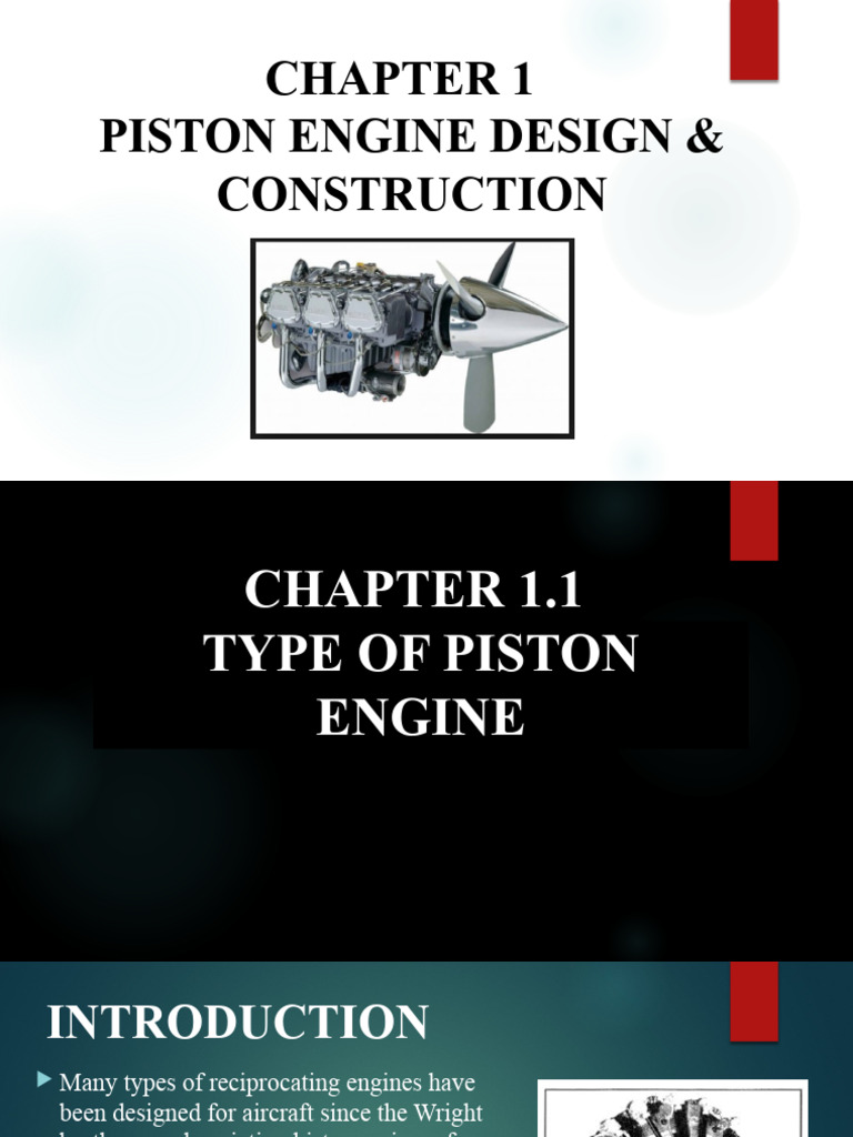 CHAPTER 1 - Piston Engine Design and Construction | PDF | Piston | Internal Combustion Engine
