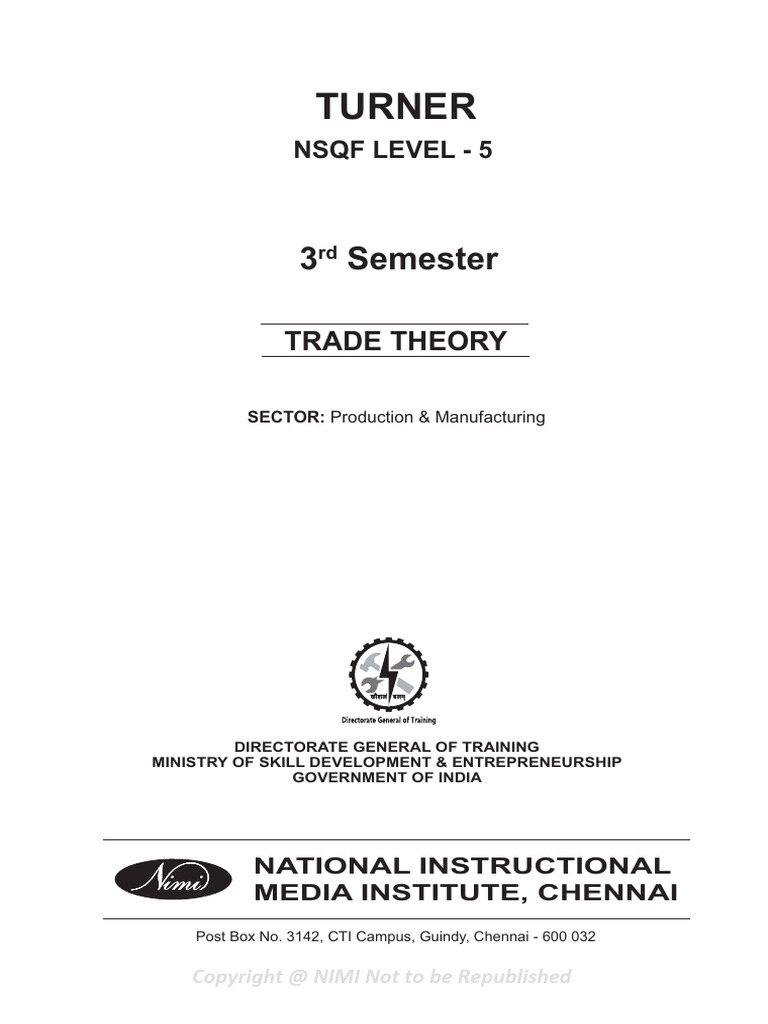 3 Sem - Nimi.theory | PDF | Screw | Tools
