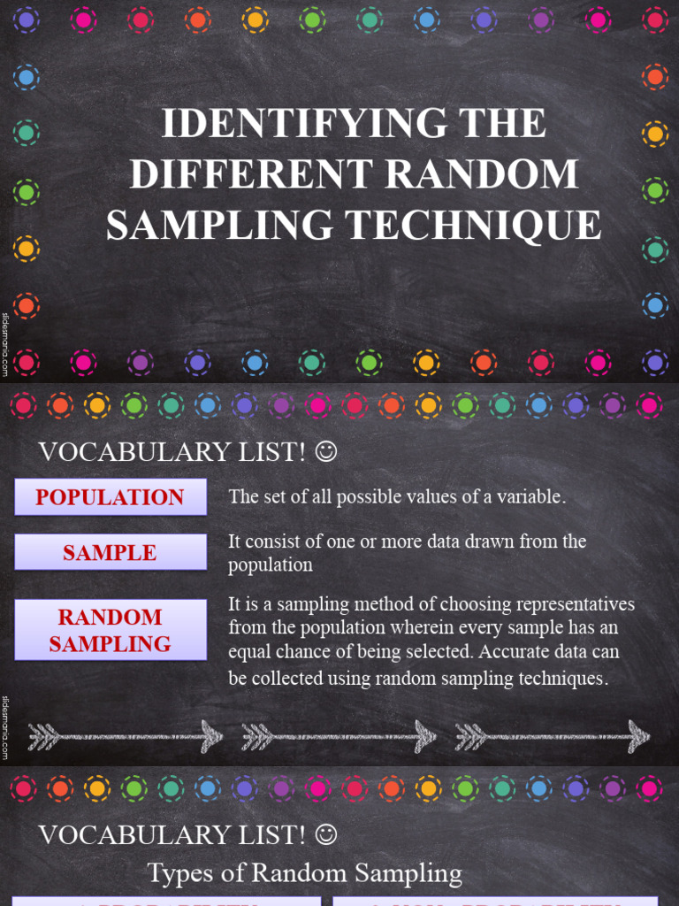 M1_IDENTIFYING THE DIFFERENT RANDOM SAMPLING TECHNIQUE | PDF | Sampling ... M1_IDENTIFYING THE DIFFERENT RANDOM SAMPLING TECHNIQUE | PDF | Sampling ...