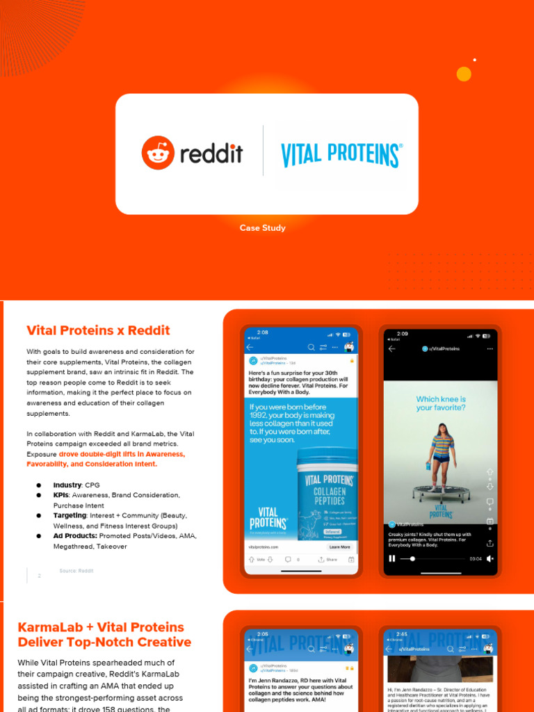 Reddit Case Study - Vital Proteins | PDF | Brand | Mass Media