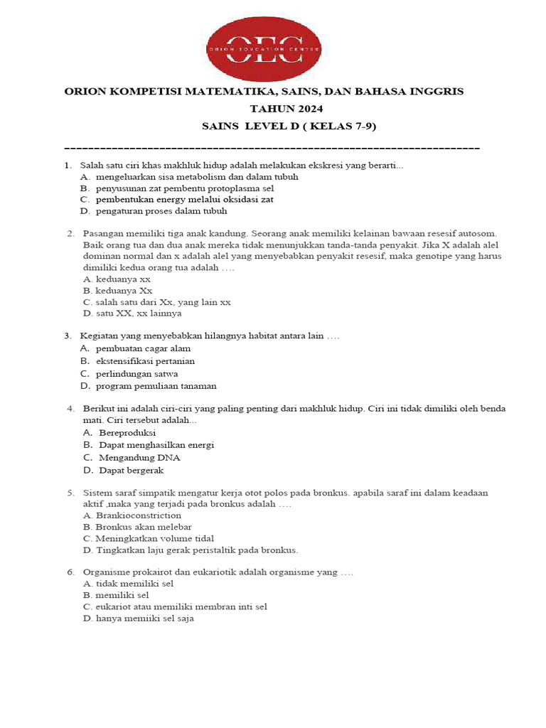 Sains D | PDF | Ilmu Sosial | Sains & Matematika