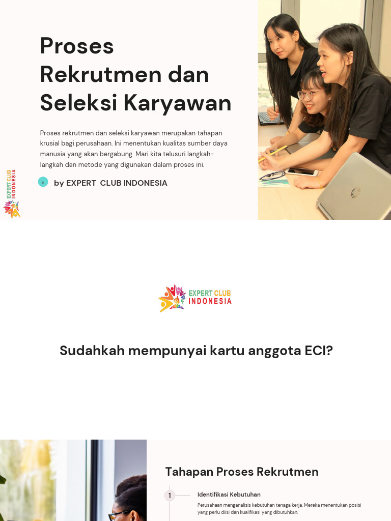Proses Rekrutmen di PT ECI Mitra Pengembangan | PDF