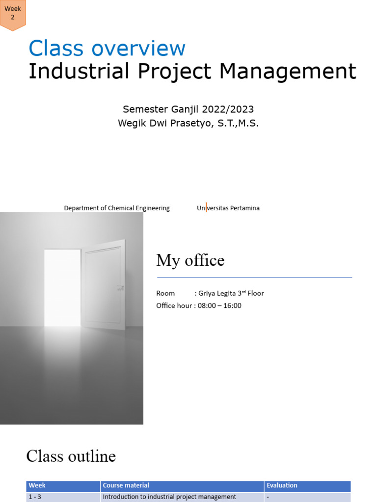 Week#1-2.1-Introduction To Industrial Project Management | PDF ...