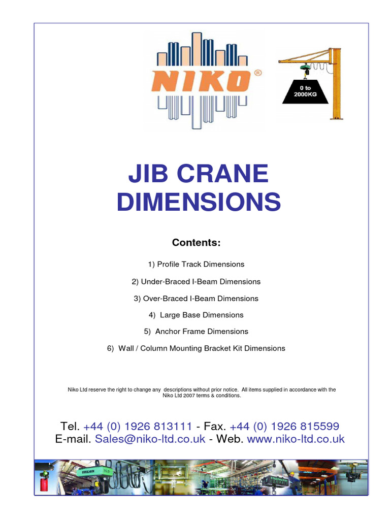 Jib Crane Dimensions Guide | PDF