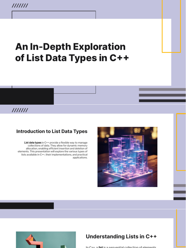 Slidesgo an in Depth Exploration of List Data Types in c 20240813043129z2Ge | PDF | Computer ...