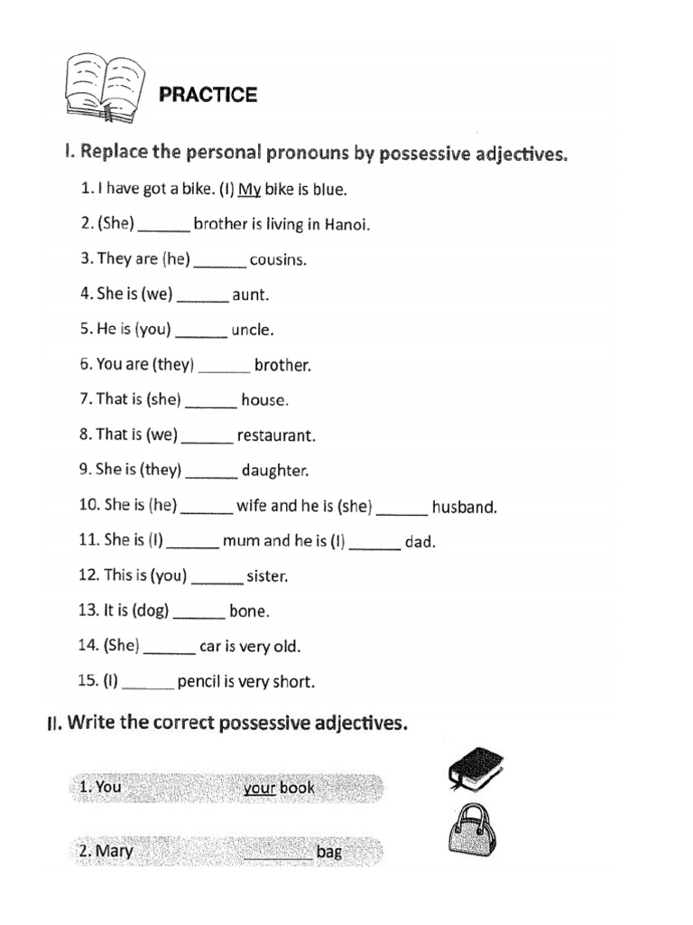 Grammar 4 Possessive Adj | PDF