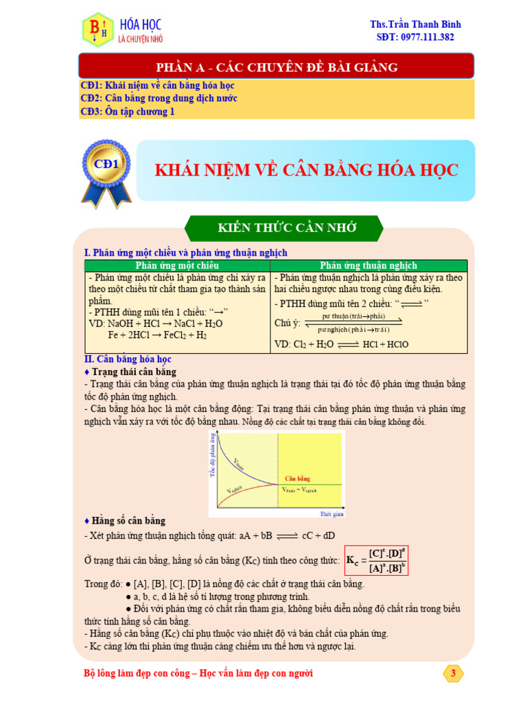 2024 - 2025. Can Bang Hoa Hoc. TTB - DA Chi Tiet-Trang | PDF