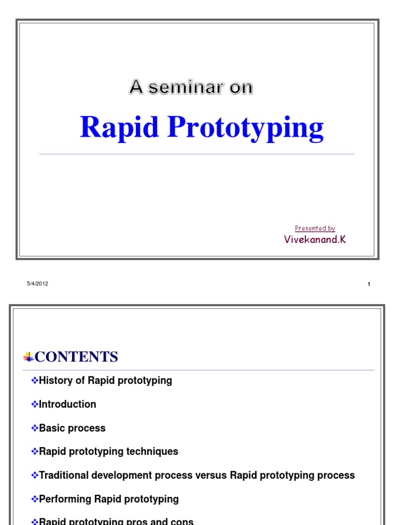 Rapid Prototyping | PDF | Prototype | Computer Aided Design