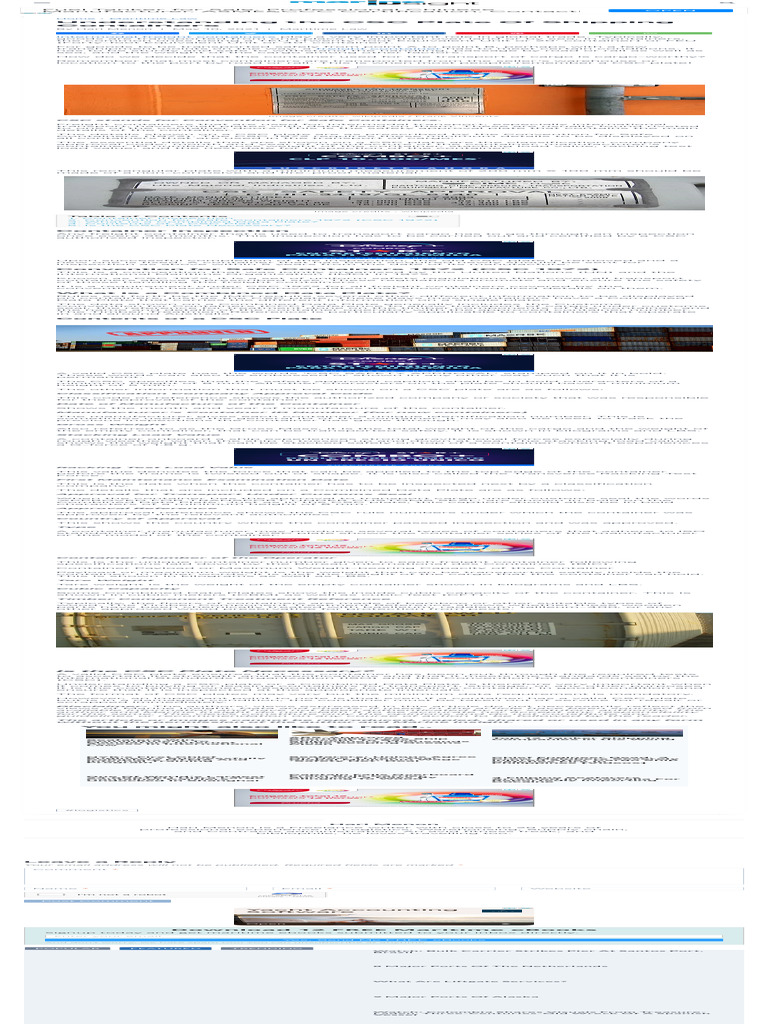 Understanding The CSC Plate of Shipping Containers | PDF | Cargo ...