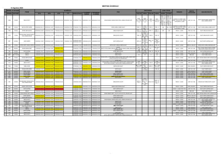 Meeting Pagi, 12 August 2024 | PDF