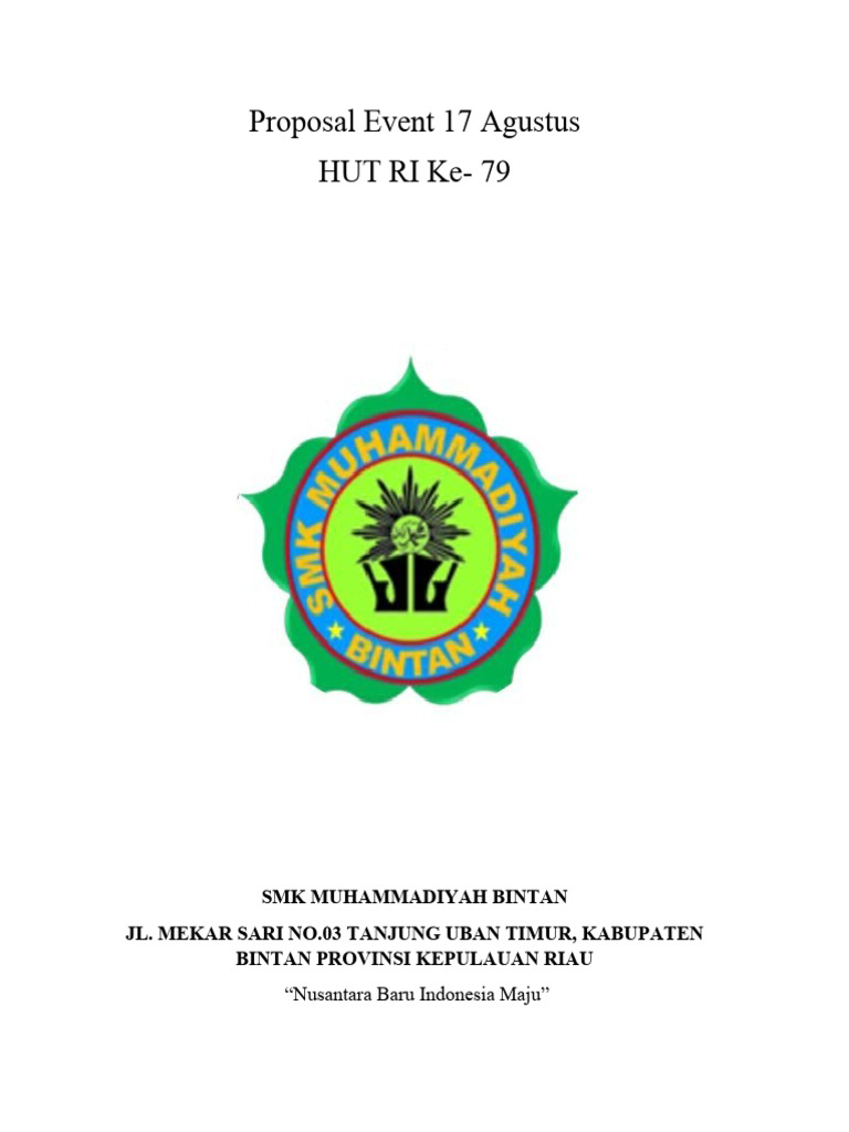 Proposal Event HUT RI Ke-79 SMK Bintan | PDF