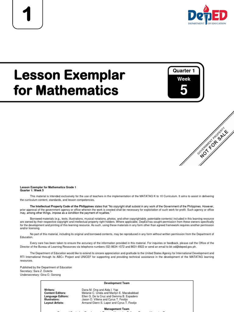 LE Math1 Q1 Wk5 Revised | PDF | Copyright | Learning