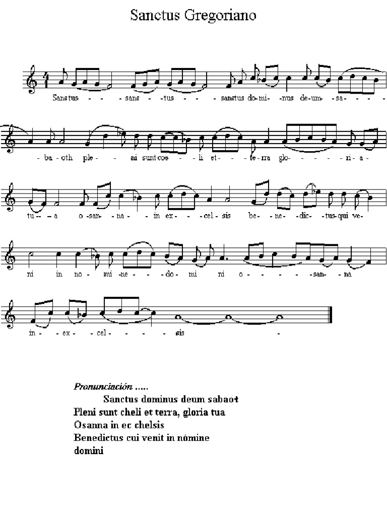 Sanctus Gregoriano | PDF