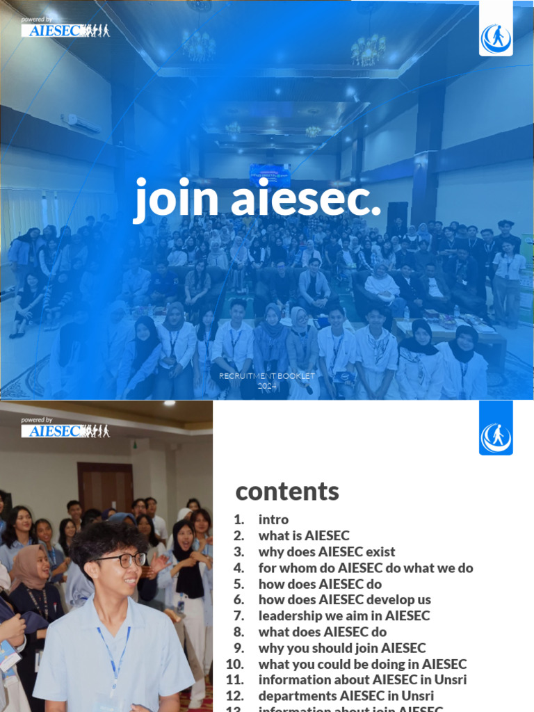 AIESEC in Unsri - Join AIESEC Booklet 2024 | PDF