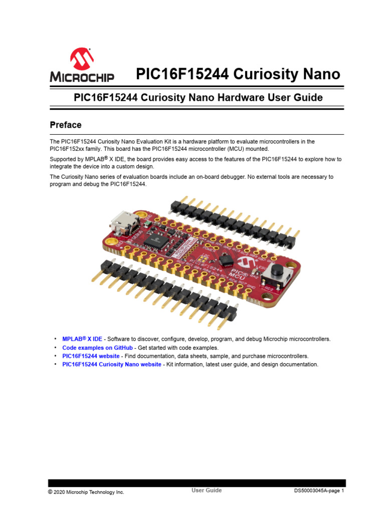 PIC16F15244 Curiosity | PDF | Microcontroller | Integrated Development Environment