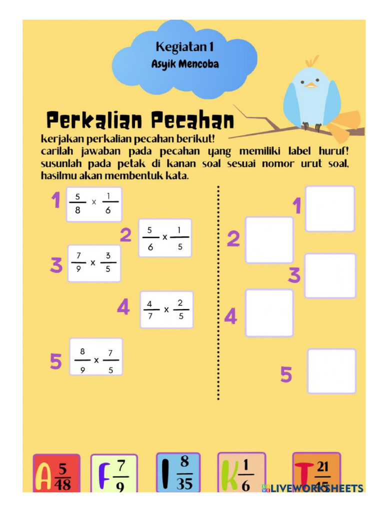LKPD Perkalian Pecahan Bab 1 | PDF