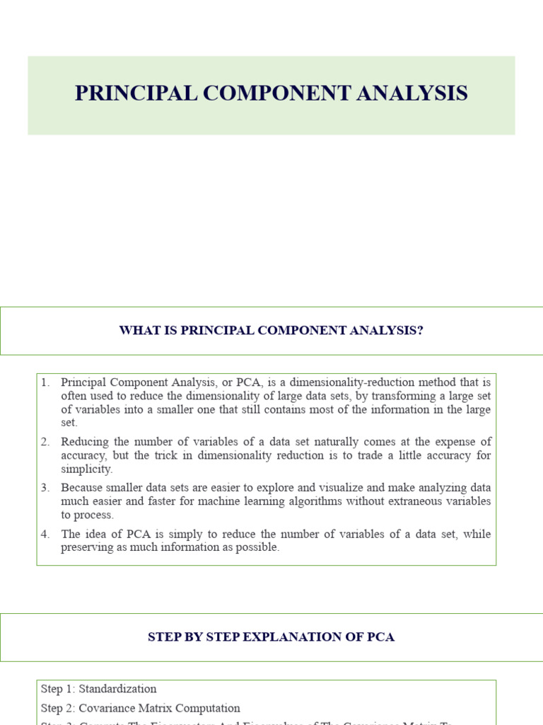 Principal Component Analysis | PDF | Principal Component Analysis | Matrix (Mathematics)