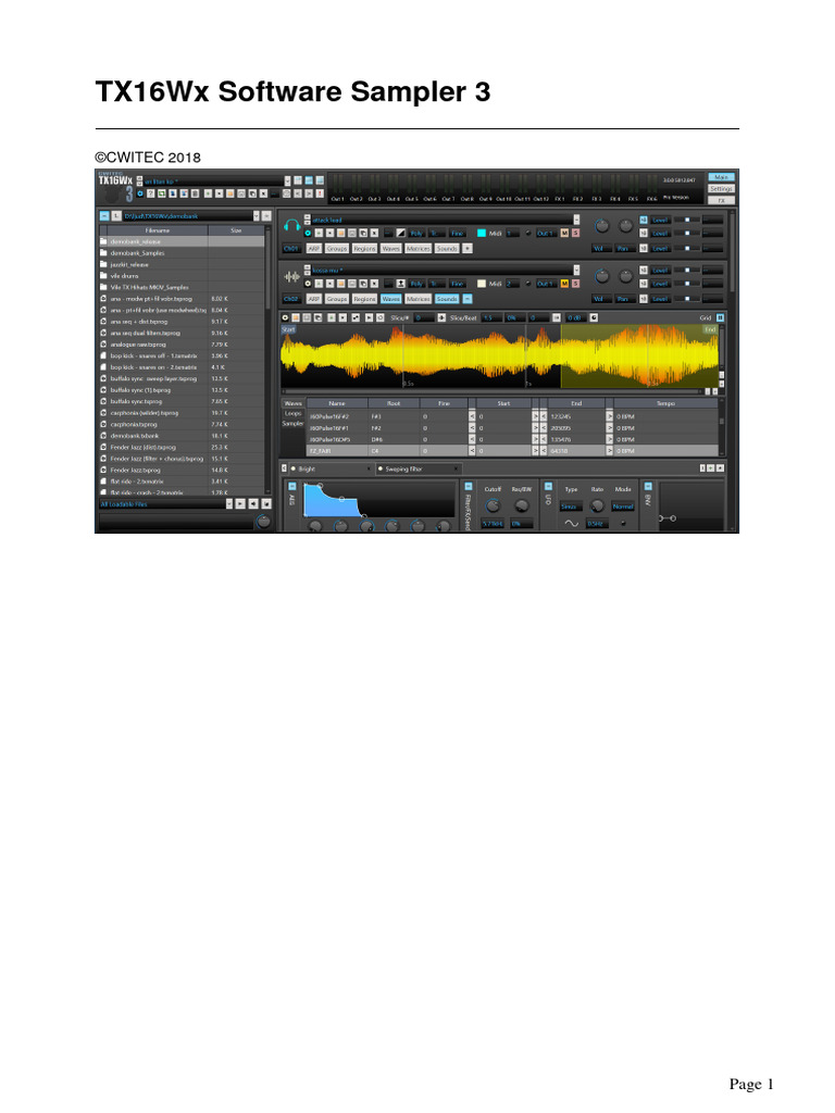 TX16Wx User Manual | PDF | Computer File | Synthesizer