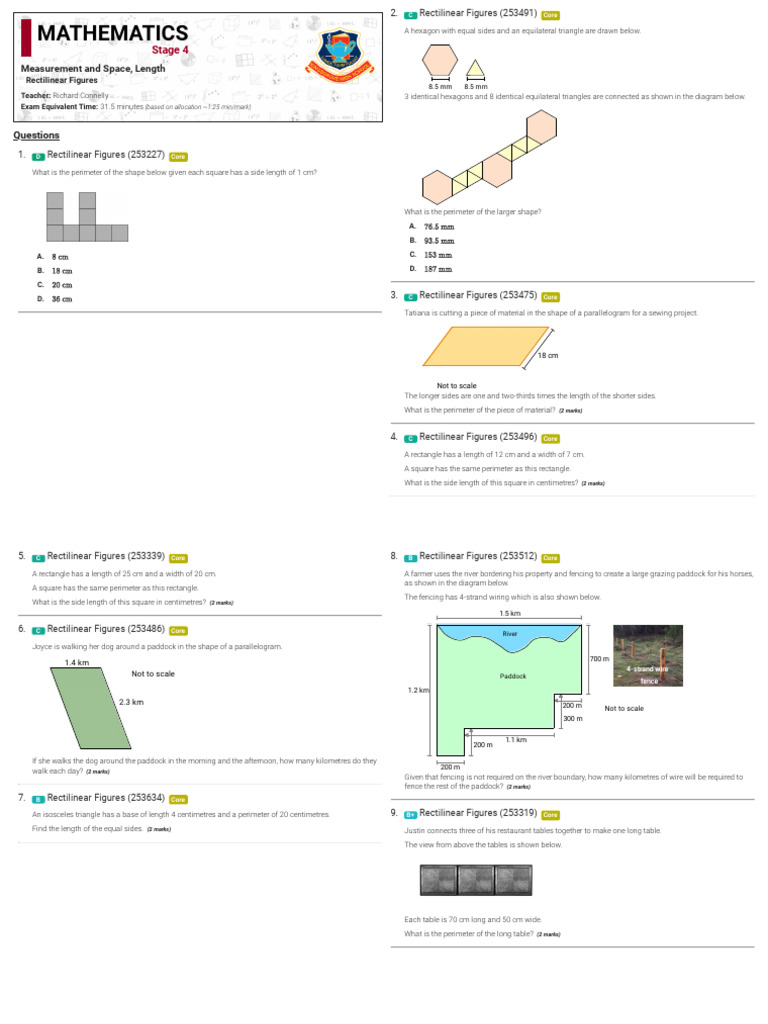 Length Maths | PDF | Length | Rectangle
