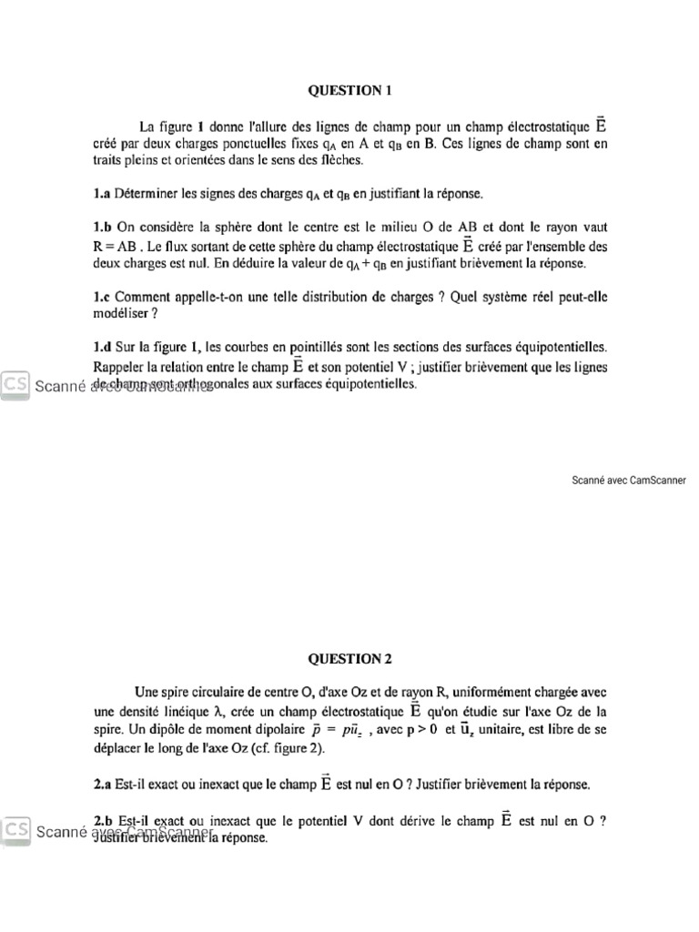Exos Electrostatiq Sup | PDF