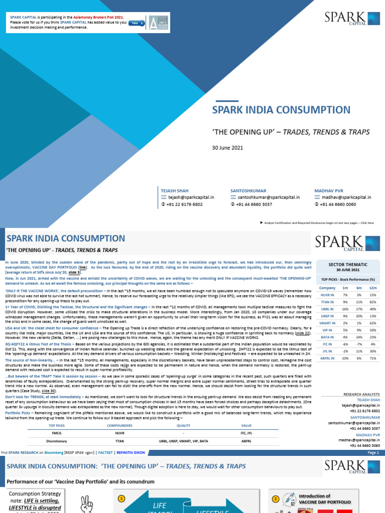 (2021 06) Consumption - The Opening-Up - Spark | PDF | Economies