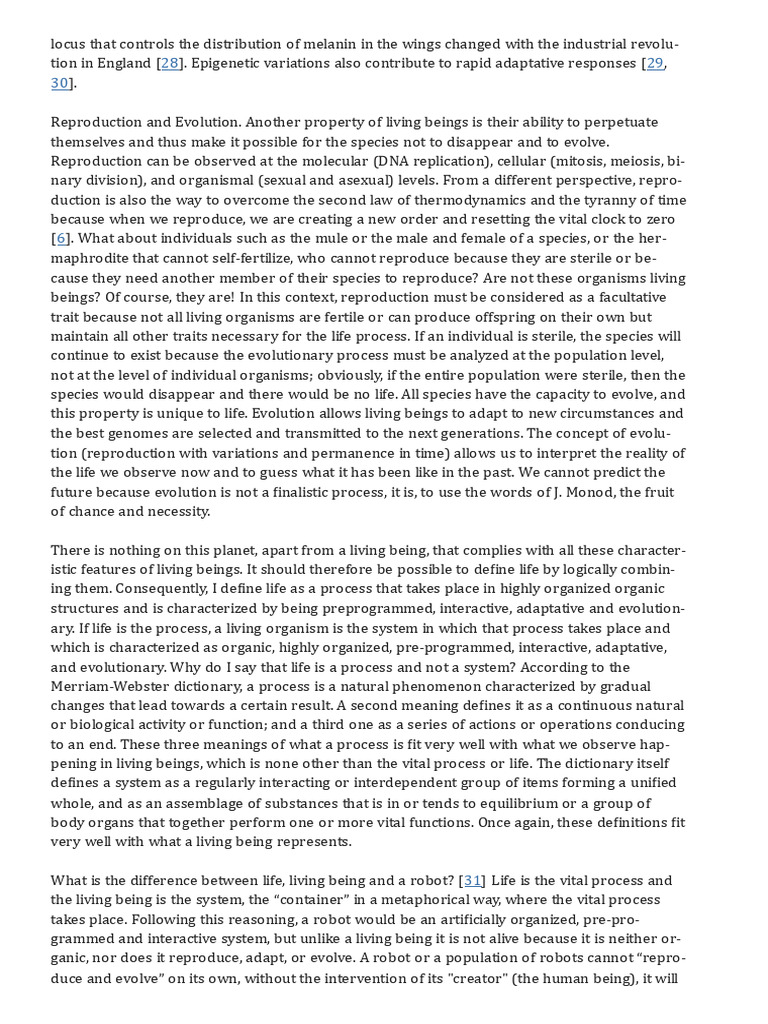 Understanding Life: Process vs. System | PDF | Reproduction | Evolution