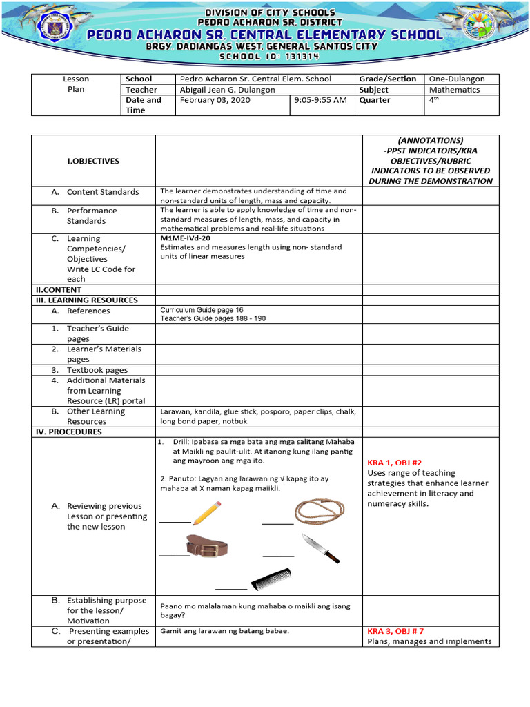 4TH Cot DLL New | PDF