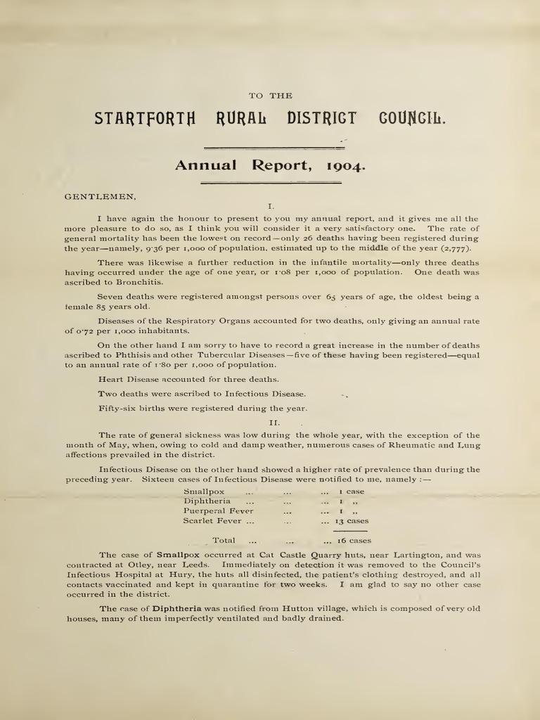 Startforth Gourgil. Rural Distrigt: To The | PDF | Clinical Medicine ...