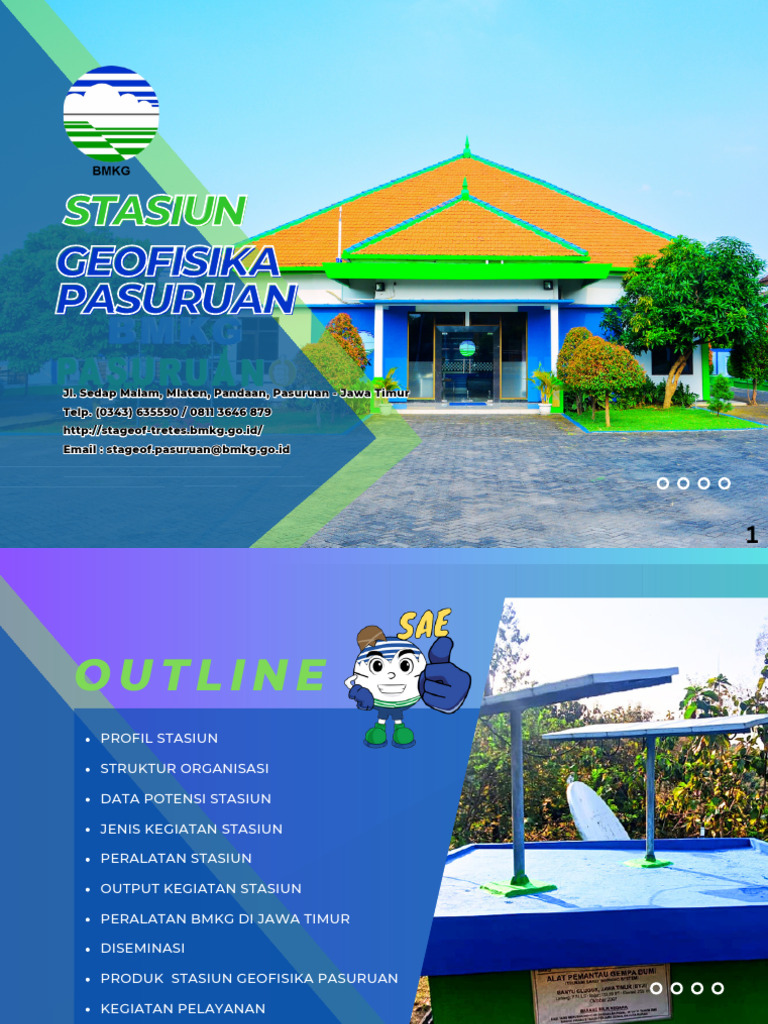 Stasiun Geofisika Pasuruan: Profil dan Layanan | PDF