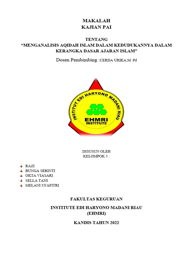 Makalah Pai Kelompok 5 | PDF
