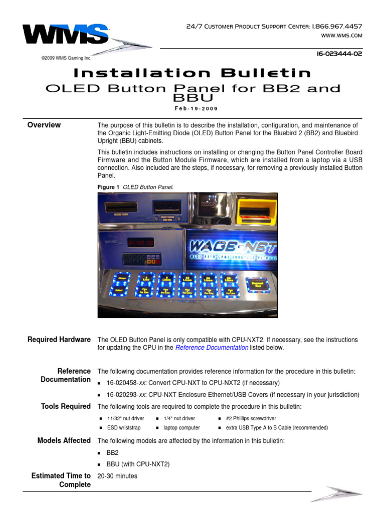 16-023444-02 Installation - OLED Button Panel For BBU and BB2 | PDF ...