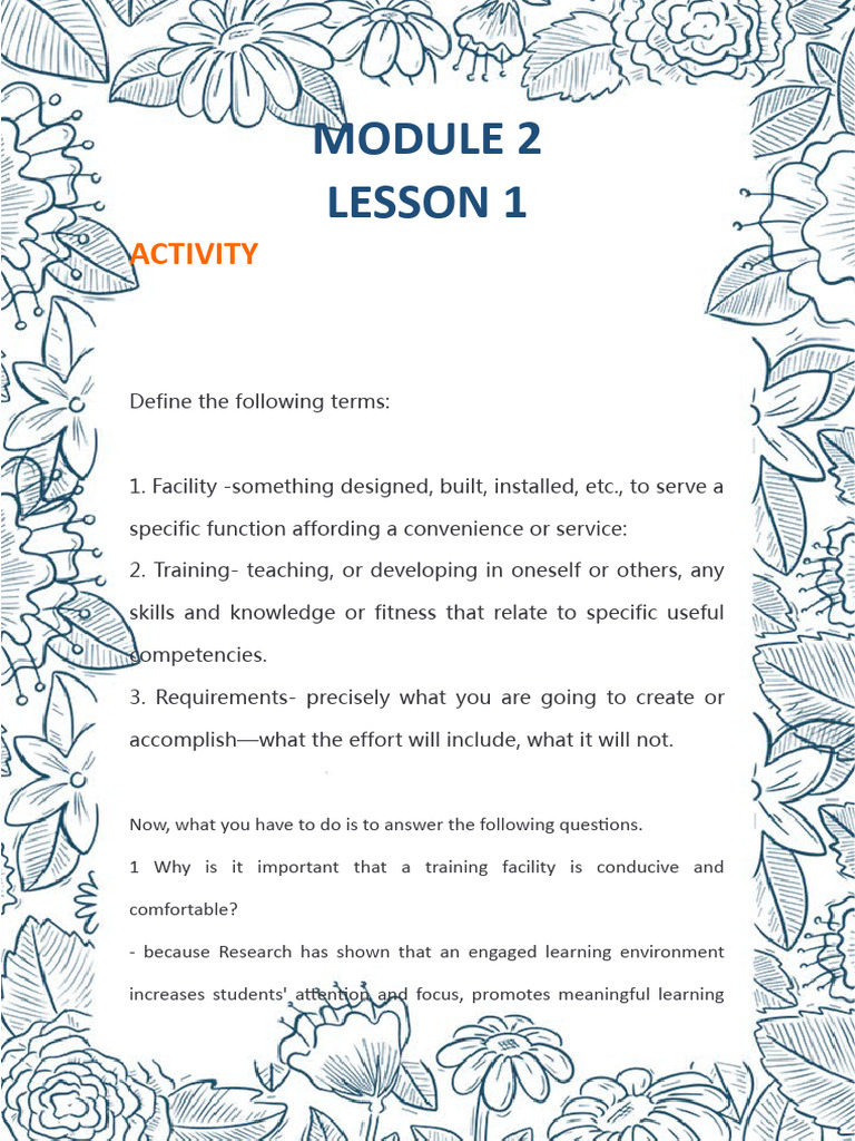 Module 2 Lesson 1 | PDF | Career & Growth