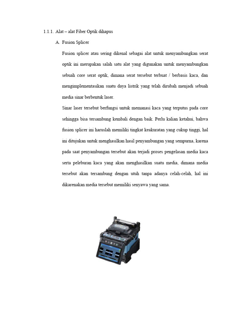 Alat Alat FO | PDF