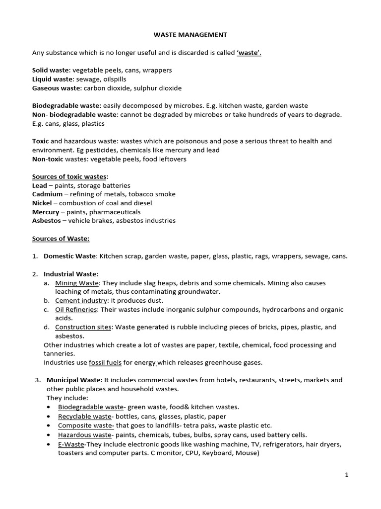 4 - Waste Management | PDF | Waste | Pollution