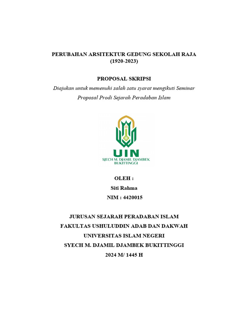Proposal Rahma Rangkap BIM 1 | PDF