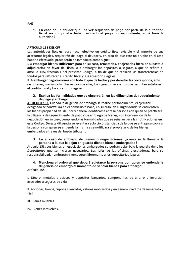 Artículo 151 Del CFF | PDF | Propiedad | Subasta