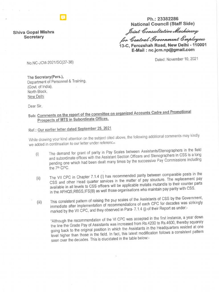 JCM Letter Forwarding Replies On Comments Prepared by The Confederation ...