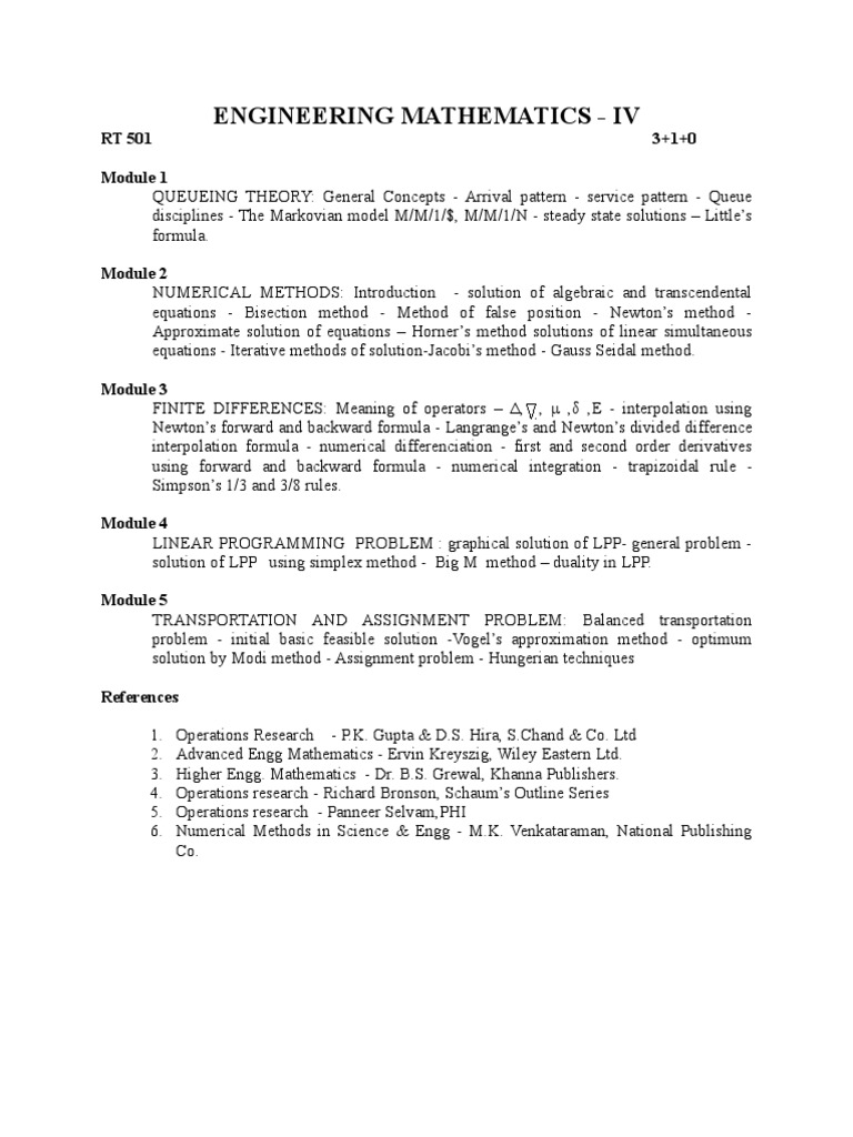 Engineering Mathematics - Iv | PDF | Relational Database | Databases