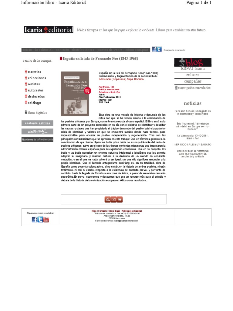 España en La Isla de Fernando Poo | PDF