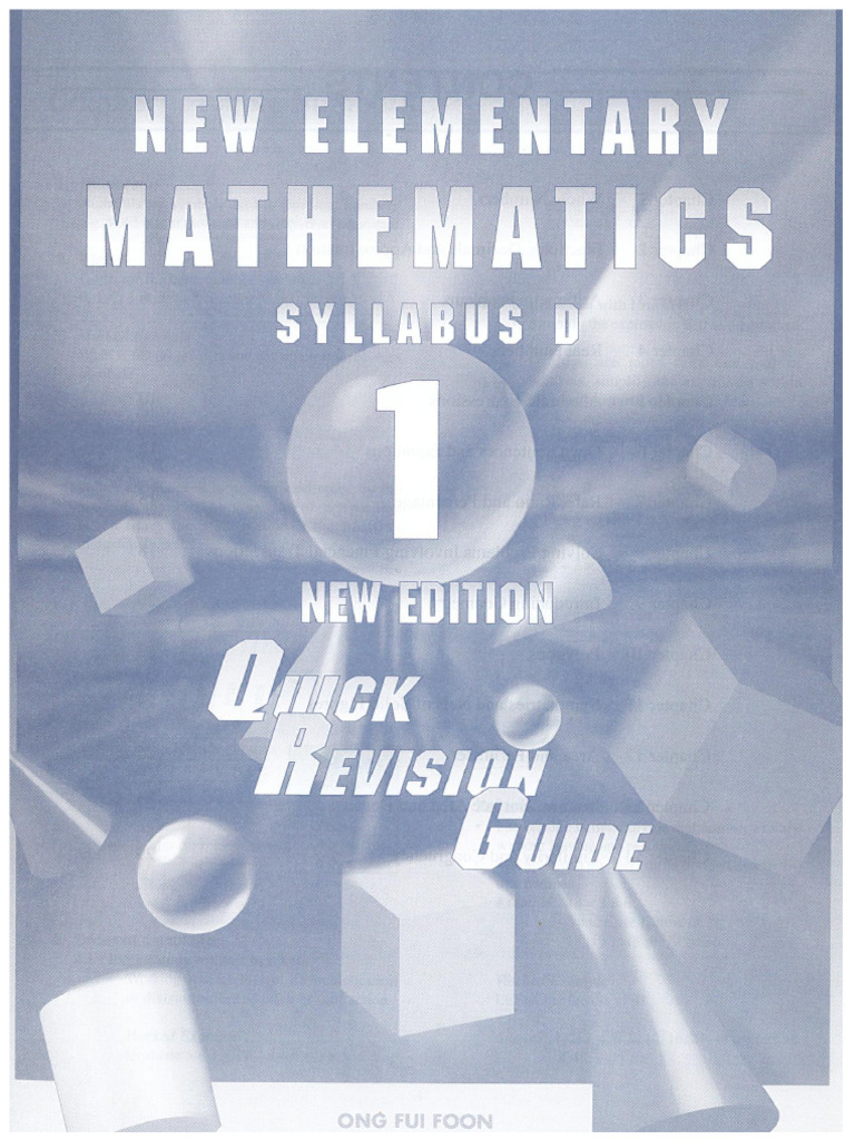 1 New Elementary Mathematics | PDF