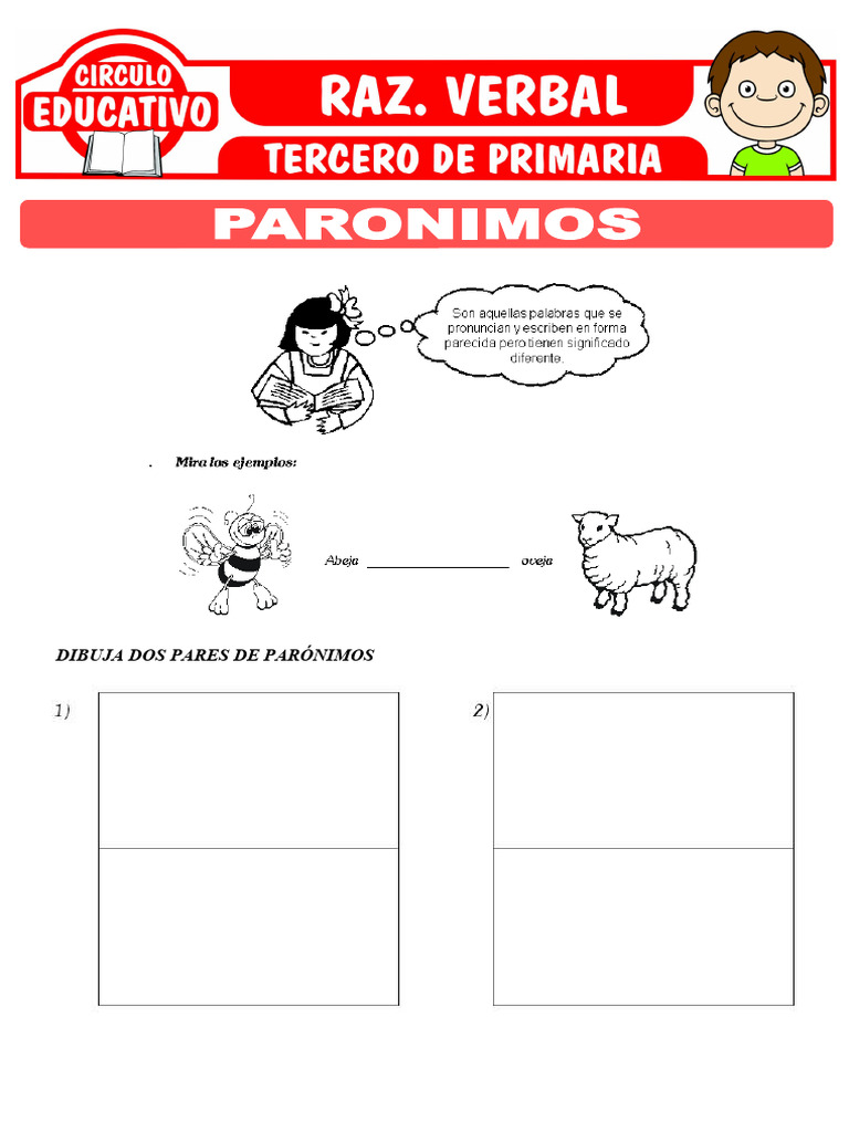 Actividades sobre Parónimos en Español | PDF