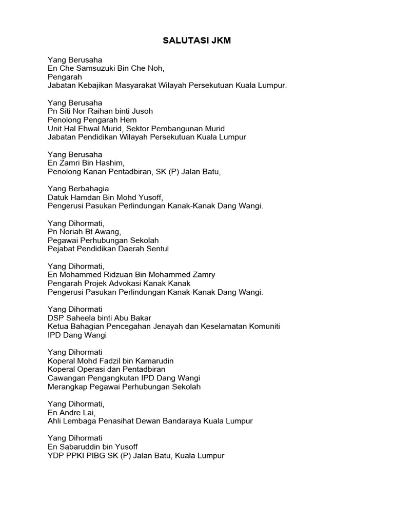 Salutation New | PDF