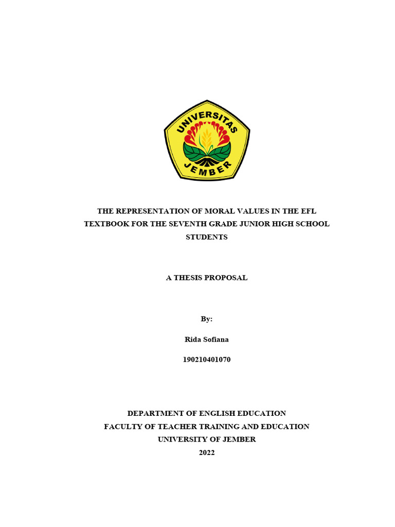 Draft Proposal Skripsi - Rida Sofiana - 190210401070. | PDF | English ...