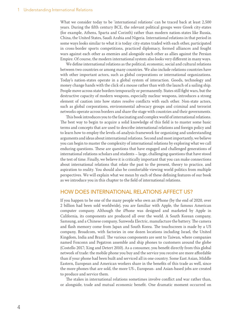 Introduction to International Relations | PDF | Travel Visa ...