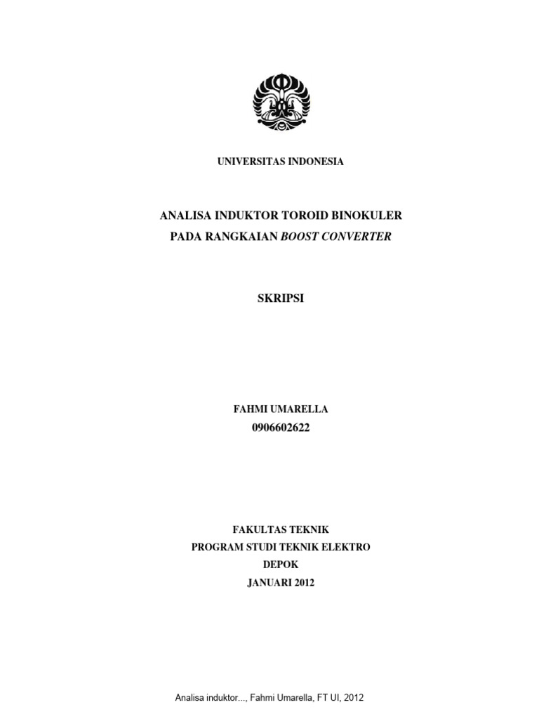 Analisa Induktor Toroid Binokuler Pada R Pdf