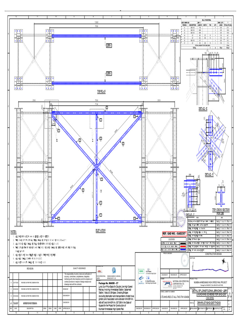 Ref. Gad No.: Gad2357: Launching Scheme For Gad-2357 Detail of Longitudinal Bracing - Lbr1 | PDF